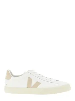 VEJA Campo Leather Sneakers With Suede "v" Patch And Logo Detail - White