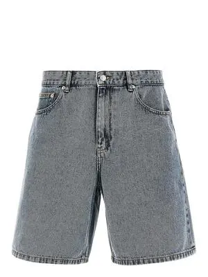 LES DEUX Ryder Relaxed Fit Wide Leg Denim Shorts - Blue