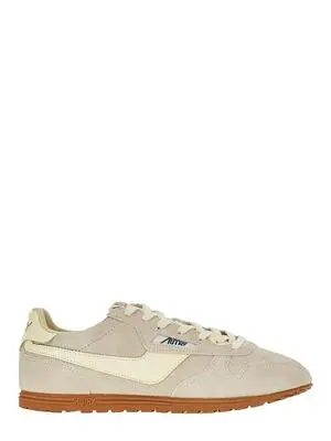 AUTRY Windspin Suede Leather Lace-up Sneakers - Beige