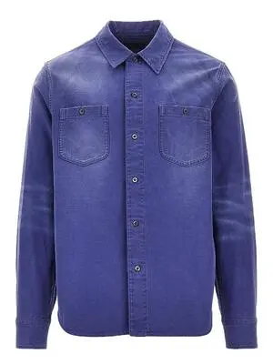 PRADA Old-effect Twill Overshirt Man