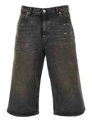 Our Legacy Capri Cut Jeans In Distressed Denim - Black