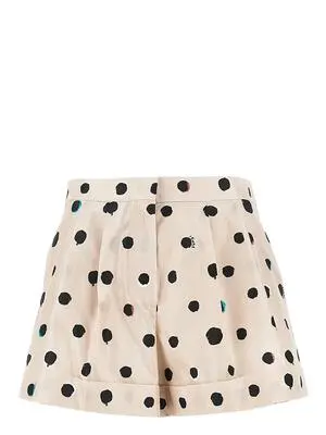 Fendi Falena Dots Silk Shorts - Pink