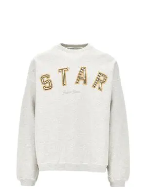 GOLDEN GOOSE Cotton Sweatshirt With Embroidery - Grey