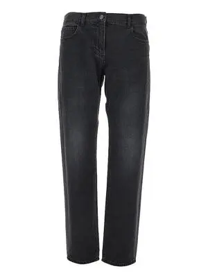 THE ROW Booker Straight Leg Jeans - Black