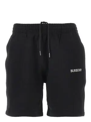 Burberry French Terry Logo Shorts - Black