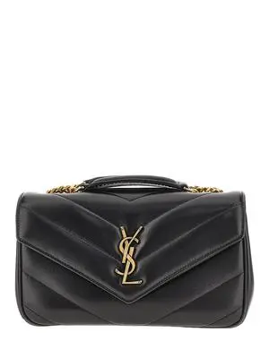 Saint Laurent Quilted Nappa Leather Small 'loulou' Bag - Black
