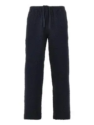 WAX LONDON Tyne Seersucker Stretch Cotton Pants - Blue