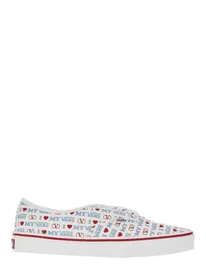 Valentino Garavani X Vans Authentic "i Love My Vans " Print Canvas Sneakers - White