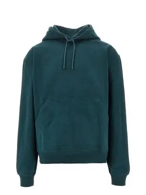 Saint Laurent SAINT LAURENT Embroidered Logo Hoodie Green