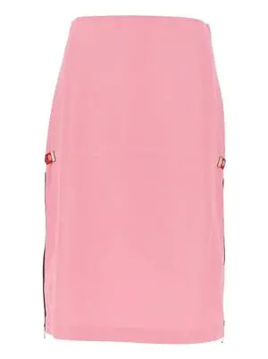 Fendi Technical Viscose Midi Skirt - Pink