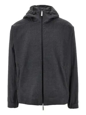 Herno Wool Touch Blouson Jacket - Grey