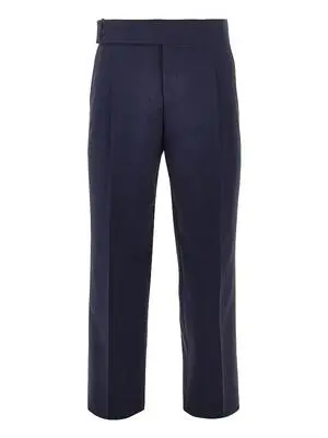REVERES Wool And Mohair Blend Tailored Pants - Blue