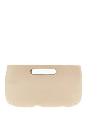 IOEF Grained Leather Dalia Bag With Cut-out Handles - Beige