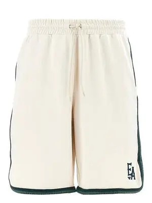 Emporio Armani Cotton-blend Jersey Shorts - Beige