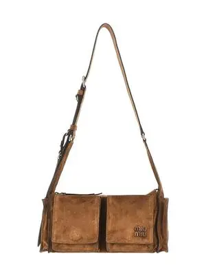 MIU MIU Miu Miu Suede Leather Utilitarian Bag