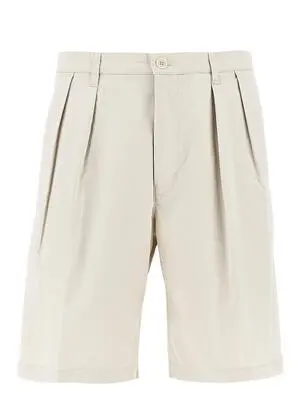 Aspesi Cotton Micro Twill Double Dart Shorts - Beige