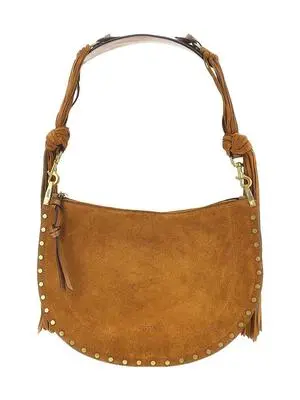 ISABEL MARANT ÉTOILE ISABEL MARANT Oskan Soft Zip Bag In Suede Leather With Fringe And Studs