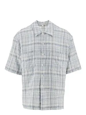 SUNFLOWER Adam' Shirt With Check Motif - Blue
