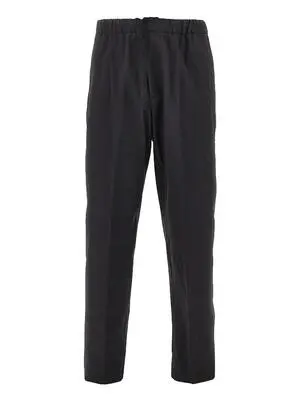 Herno Comfort Tech Twill Barrel Leg Pants - Black