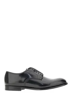 DOUCAL'S Brushed Leather Lace-up Shoes - Black