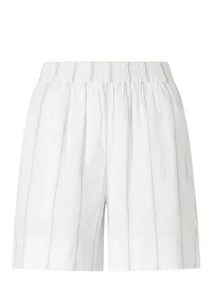 SKALL SKALL Vetiver Striped Organic Cotton Shorts