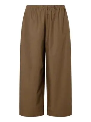 KHAITE KHAITE Roma Cotton-Poplin Wide-Leg Pants