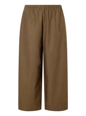 KHAITE KHAITE Roma Cotton-Poplin Wide-Leg Pants
