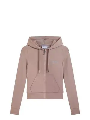 Juicy Couture Diamanté Logo Zip-through Hoodie - Brown