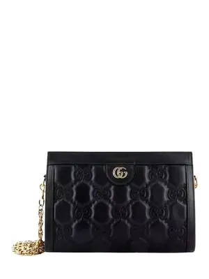 Gucci Gg Matelassé Leather Shoulder Bag - Black