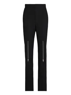Alexander McQueen Grain De Poudre Wool Tapered Pants - Black