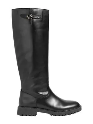 Bally Dakota Leather Knee Boots - Black