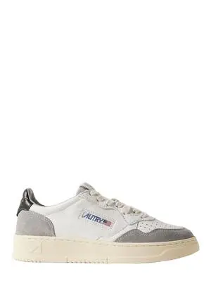 AUTRY Medalist Low Leather And Suede Sneakers - Gray