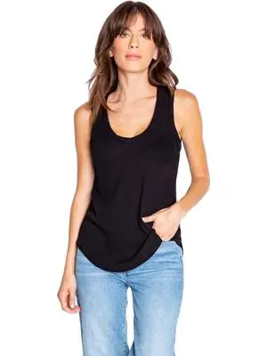 PJ Salvage Textured Ribbed V-neck Tank - One-color