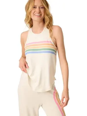 PJ Salvage Rainbow Stripe Racerback Tank Top - One-color