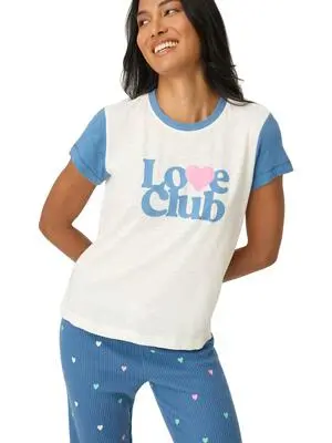 PJ Salvage Love Club" Graphic T-shirt - One-color