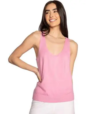 PJ Salvage P.J. Salvage Double-V-Neck Sweater Tank Pink Lilac