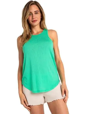 PJ Salvage Back To Basics" Racerback Tank - Green Flare