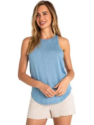PJ Salvage Racer-back Slub Tank - Ocean Blue