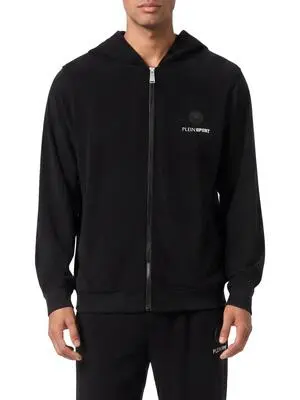 PLEIN SPORT Zip-up Hoodie - Black