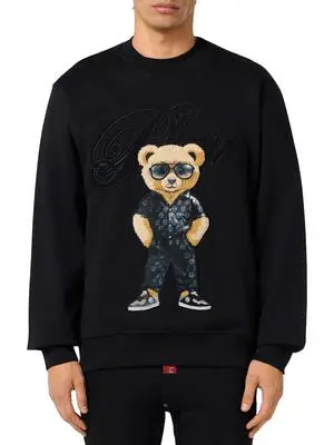 Philipp Plein Embroidered Bear Sweatshirt - Black