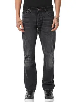 Philipp Plein Wide-leg Jeans - Black