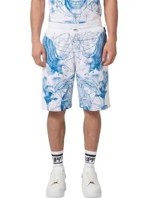 Philipp Plein Printed Drawstring Shorts - White