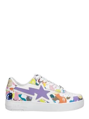 A BATHING APE Sta Icon #2" Leather Sneakers - Multi