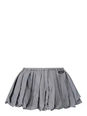 Miu Miu Mini Skirt In Recycled Technical Fabric - Gray