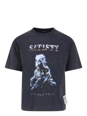 Satisfy Printed T-shirt "mothtech - Gray