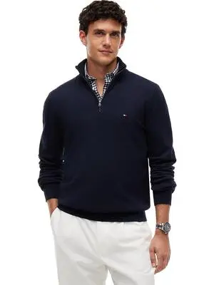 Tommy Hilfiger Classic Quarter-zip Sweater - Navy