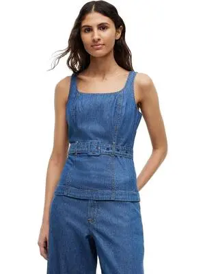 Tommy Hilfiger Belted Denim Tank Top - Medium Denim