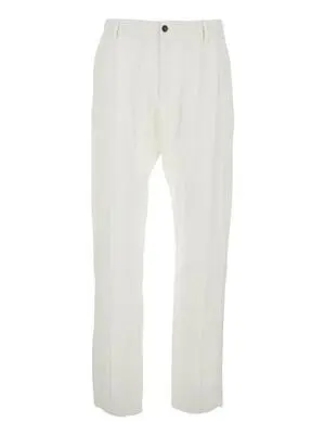 Emporio Armani Linen Trousers - White