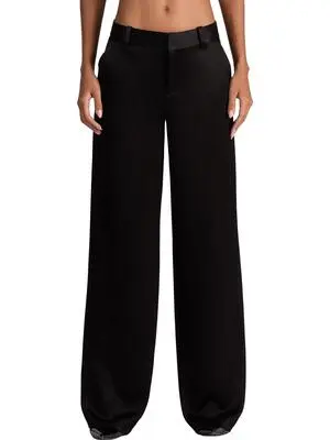 Alice + Olivia Stu Wide Leg Trousers - Black