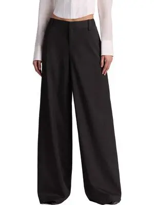 Alice + Olivia Stu Wide Leg Trousers - Charcoal